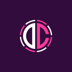 Dc initial letter logo design modern template Vector Image