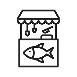 Fish market icon image Royalty Free Vector Image