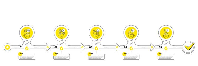 Gym infographic 5 steps timeline sport process Vector Image