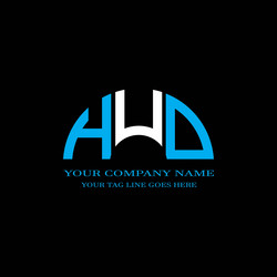 Hud letter logo creative design with graphic Vector Image