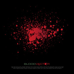 Abstract blood splatter isolated on black Vector Image