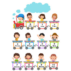 Mathematical counting activity for preschool kids Vector Image
