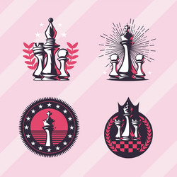 Chess symbol collection Royalty Free Vector Image