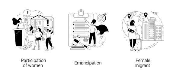 Gender equality abstract concept Royalty Free Vector Image