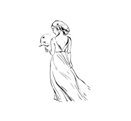 Fashion hand drawn Royalty Free Vector Image - VectorStock