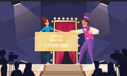 Lottery cartoon concept Royalty Free Vector Image