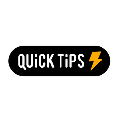 Quick tips template post with thunder Royalty Free Vector