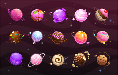 Big set isolated sweets Royalty Free Vector Image