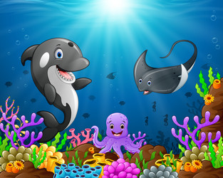 Under The Sea Royalty Free Vector Image Vectorstock