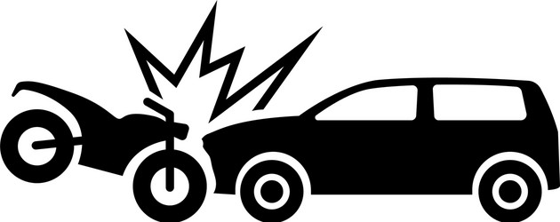 Car knock down pedestrian flat icon Royalty Free Vector