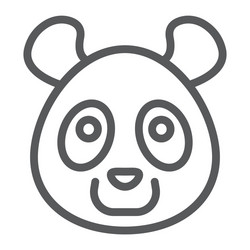 Panda line icon zoo and animal fauna sign Vector Image