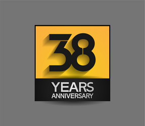 38 years anniversary celebration template design Vector Image