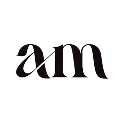 Am initial letter logo design Royalty Free Vector Image
