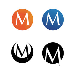 Letter m icons such logos Royalty Free Vector Image