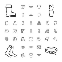 Wear icons Royalty Free Vector Image - VectorStock