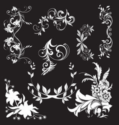 Floral elements Royalty Free Vector Image - VectorStock