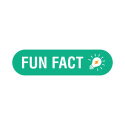 Fun fact ribbon simple label template post Vector Image