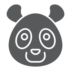 Panda line icon zoo and animal fauna sign Vector Image