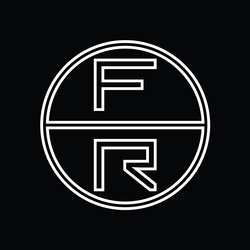 Rf logo monogram with diamond shape design Vector Image