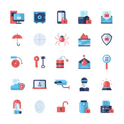 Data protection icon set Royalty Free Vector Image