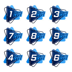 Number days left Royalty Free Vector Image - VectorStock