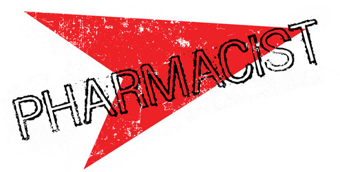 Pharmacist rubber stamp Royalty Free Vector Image