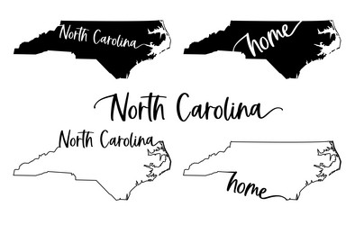 North Carolina State Shape Vector Images (over 430)