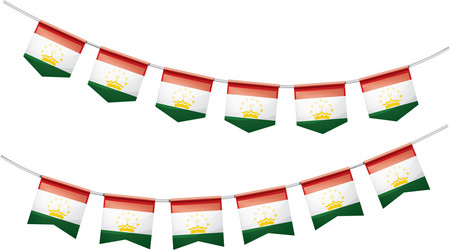 Tajikistan flag on a white Royalty Free Vector Image