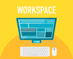 Workspace elements Royalty Free Vector Image - VectorStock