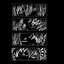 Anime print design Royalty Free Vector Image - VectorStock