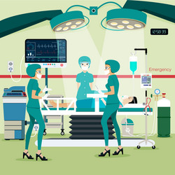 Medical hospital surgery operation room Royalty Free Vector