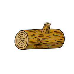 Brown log building wood material Royalty Free Vector Image