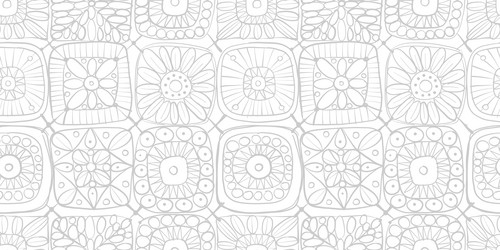 Granny square crochet seamless pattern background Vector Image