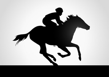 Two Horse Riders in Motion Royalty Free Vector Image