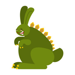 Prehistoric rabbit dinosaur dino bunny raptor Vector Image