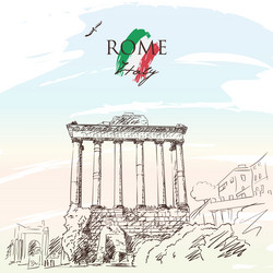 Roman forum Royalty Free Vector Image - VectorStock