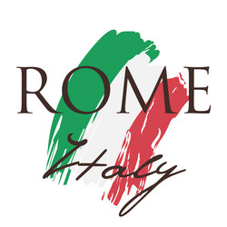 Italy lettering colors in flag Royalty Free Vector Image