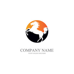 Simple horse icon logo free Royalty Free Vector Image