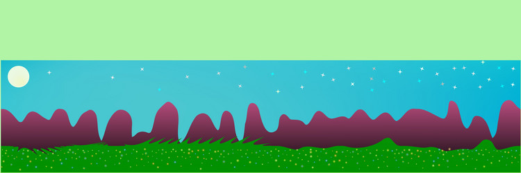 Cyan sky and mountains landscape Royalty Free Vector Image