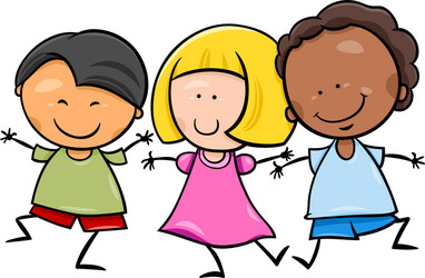 Multicultural School Children Clip Art