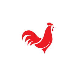 Red rooster icon logo design Royalty Free Vector Image