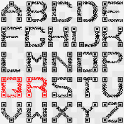 Qr code sample with text i love you Royalty Free Vector