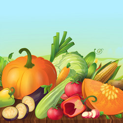 Vegetables circle concept Royalty Free Vector Image