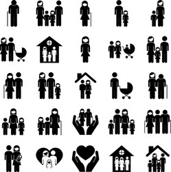 Family of Five Vector Images (over 1,000)