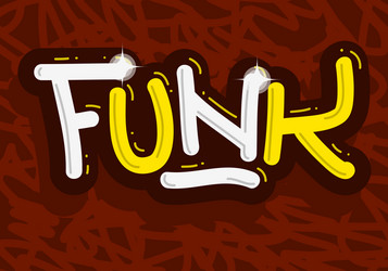 Funk music lettering type design image Royalty Free Vector