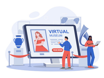 History museum flowchart composition Royalty Free Vector