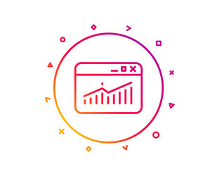 Website traffic icon report chart sign Royalty Free Vector