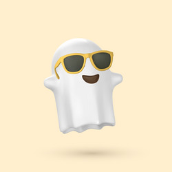 Ghost icon or sheet gost bogle cartoon black Vector Image