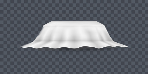 Draped table covers big realistic hanging napkin Vector Image
