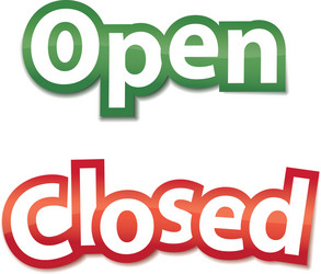 Closed word Royalty Free Vector Image - VectorStock